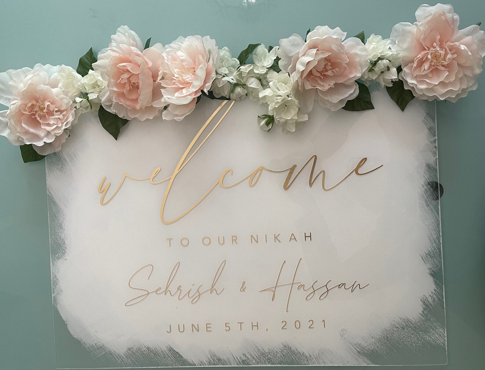 Custom Personalized Wedding Welcome Sign, Calligraphy Wedding Sign ...