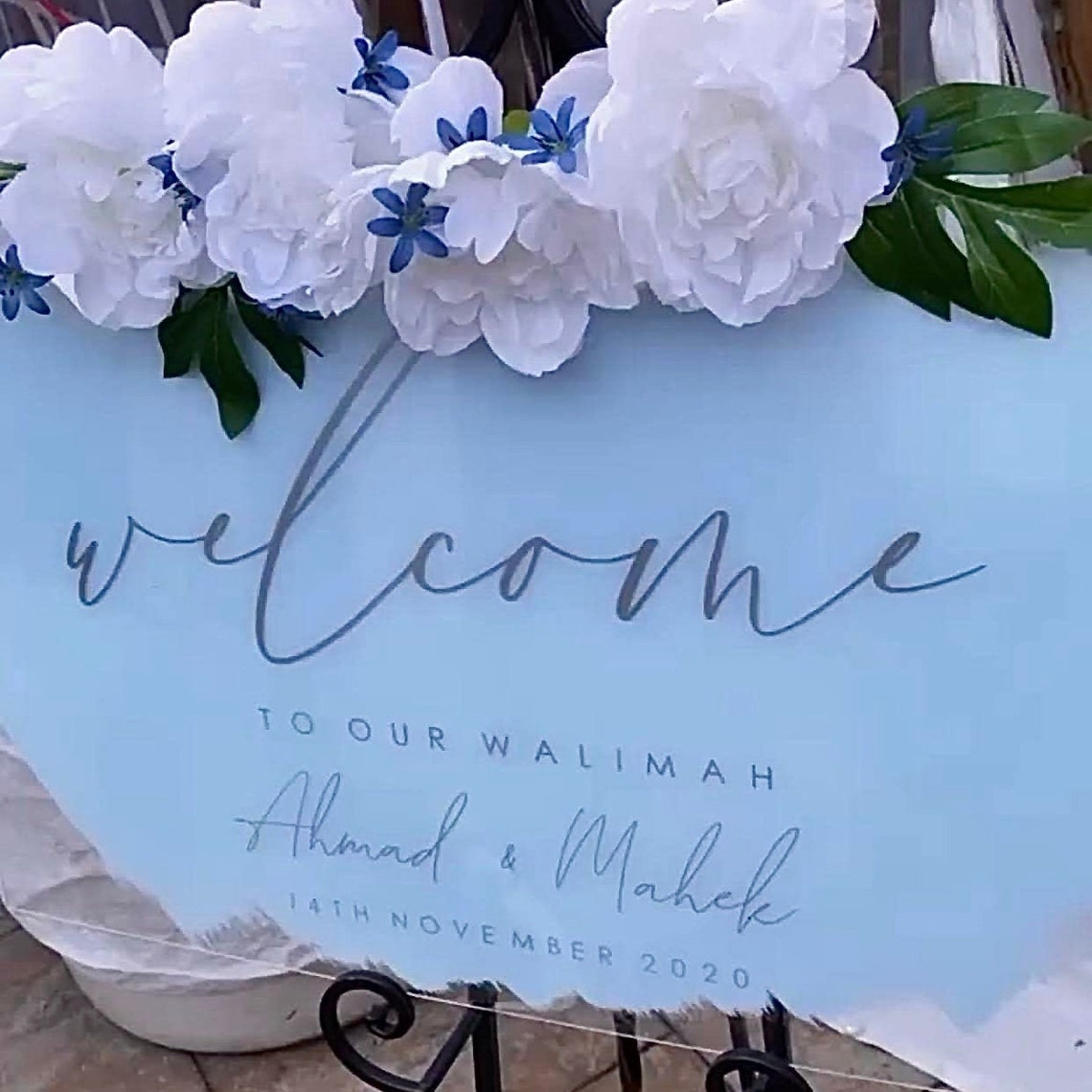 Custom Personalized Wedding Welcome Sign, Calligraphy Wedding Sign ...