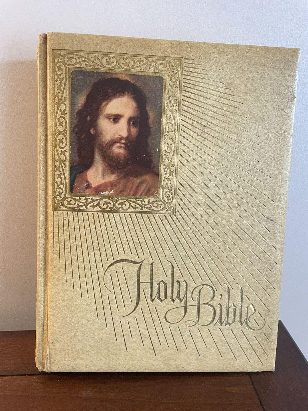 Vintage Holy Bible Fireside Family Edition NAB Thick Heavy Book ...