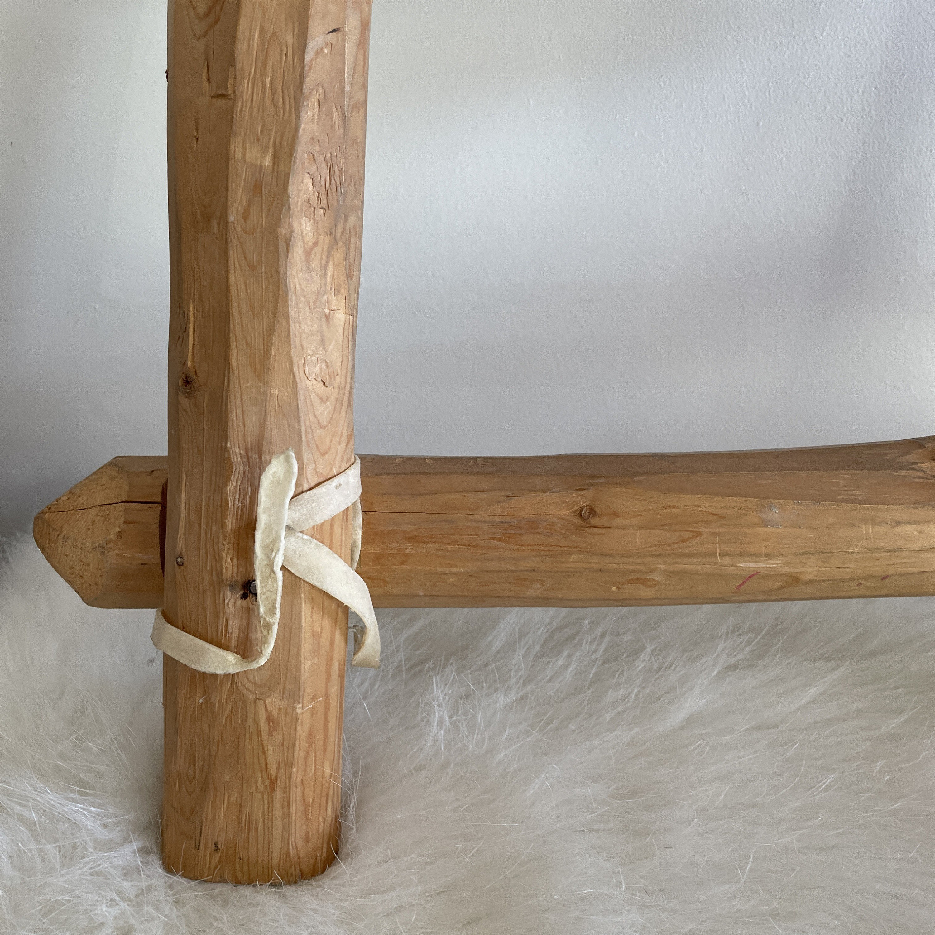 Vintage Southwest Wooden Ladder W/ Rawhide Ties. Shelf or Mantle Size ...