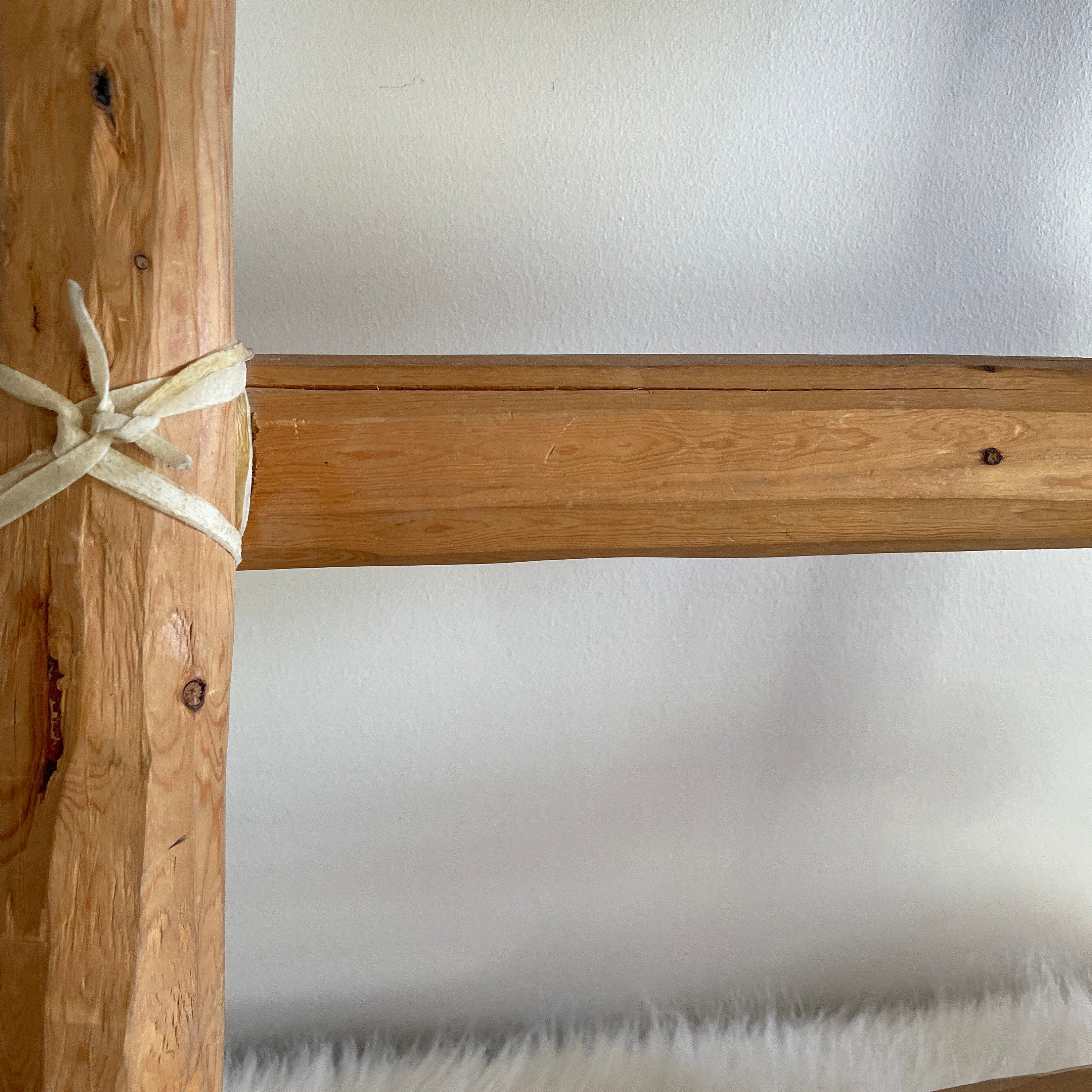 Vintage Southwest Wooden Ladder W/ Rawhide Ties. Shelf or Mantle Size ...