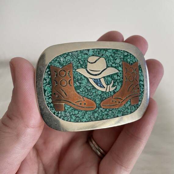 Large copper tone cowboy - Gem