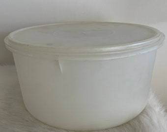 Tupperware Round Pastry Taker White Clear Cookies Pie Cupcake Holder ...