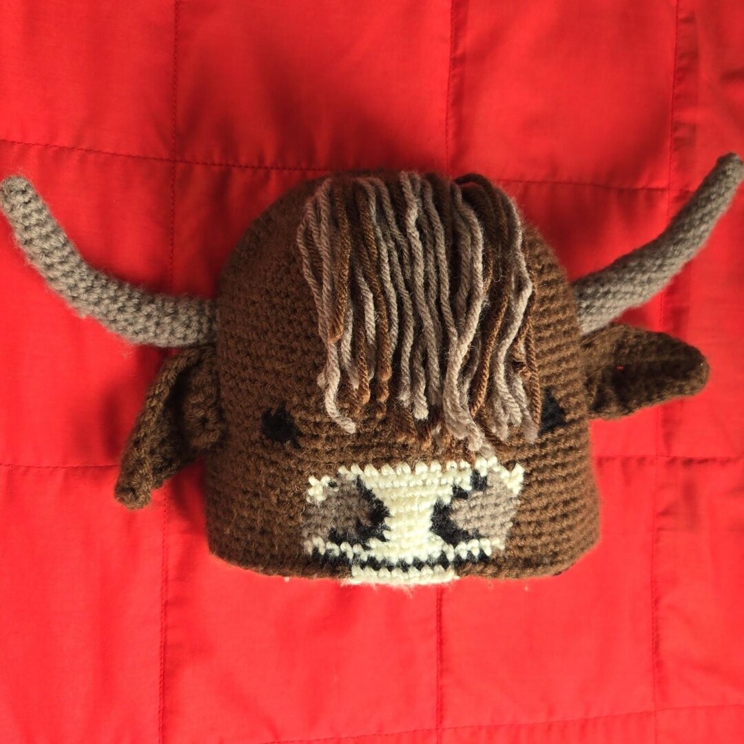 PDF ONLY: Highlander Cow Beanie Crochet Pattern (size 12-24 Months) - Etsy
