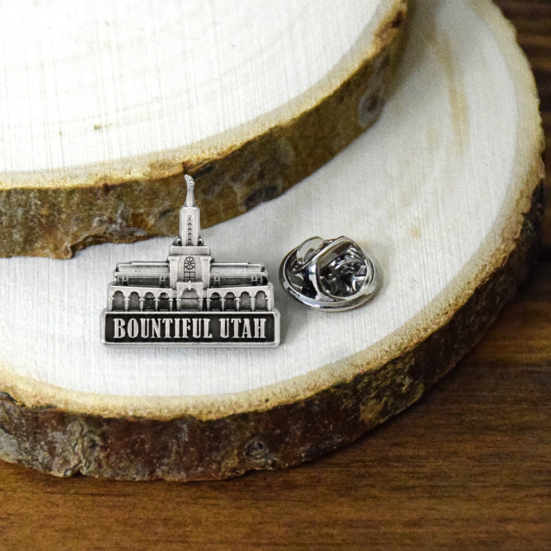 Bountiful Utah Temple Silver or Gold Finish Pin Mission - Etsy