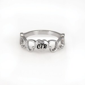 Juliette Heart CTR Ring Silver Band With Hearts Choose the Right ...