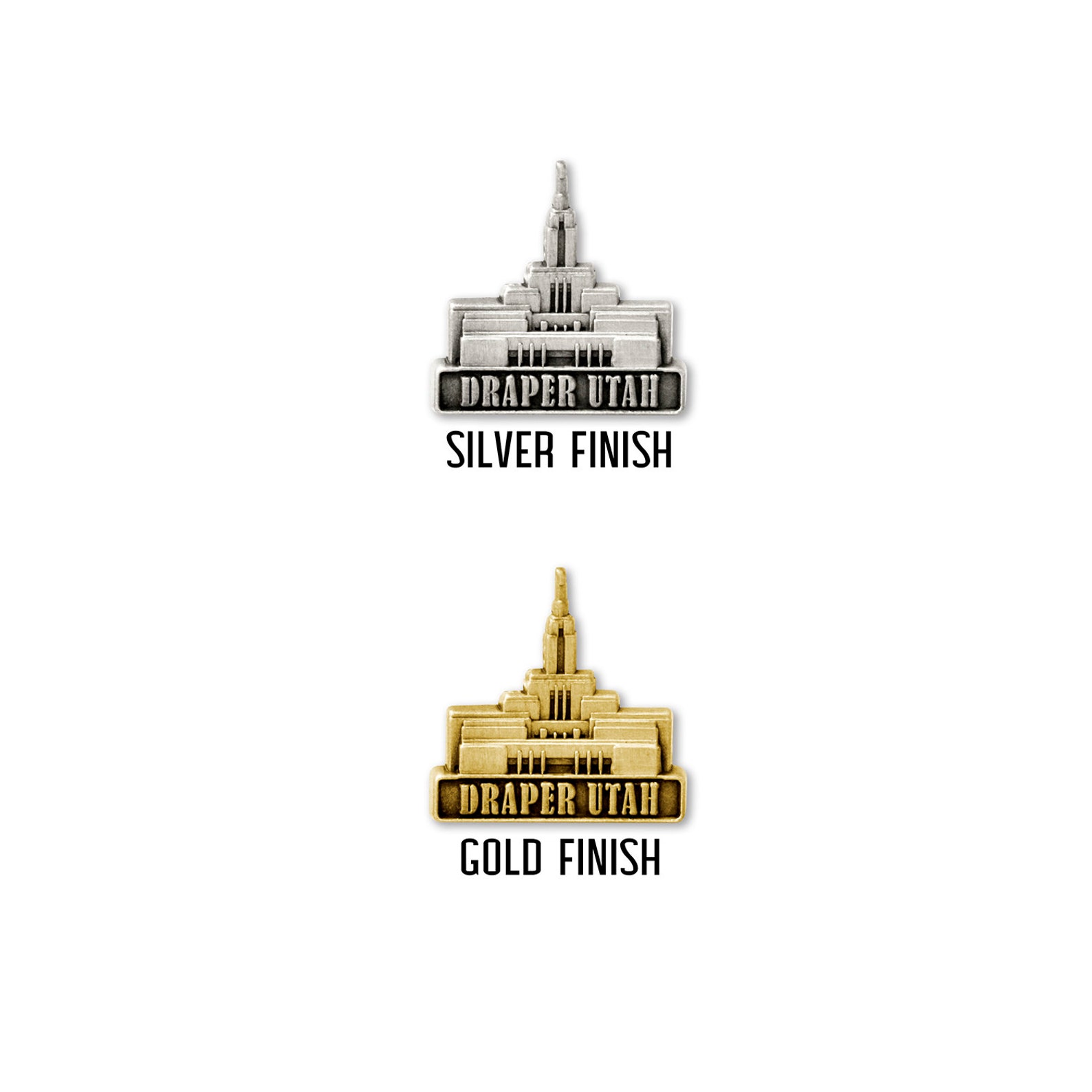 Draper Temple Pin Silver or Gold Finish Lapel Pin Missionary - Etsy