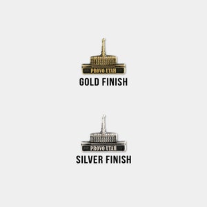Provo Utah Temple Pin Silver or Gold Finish Lapel Pin - Etsy