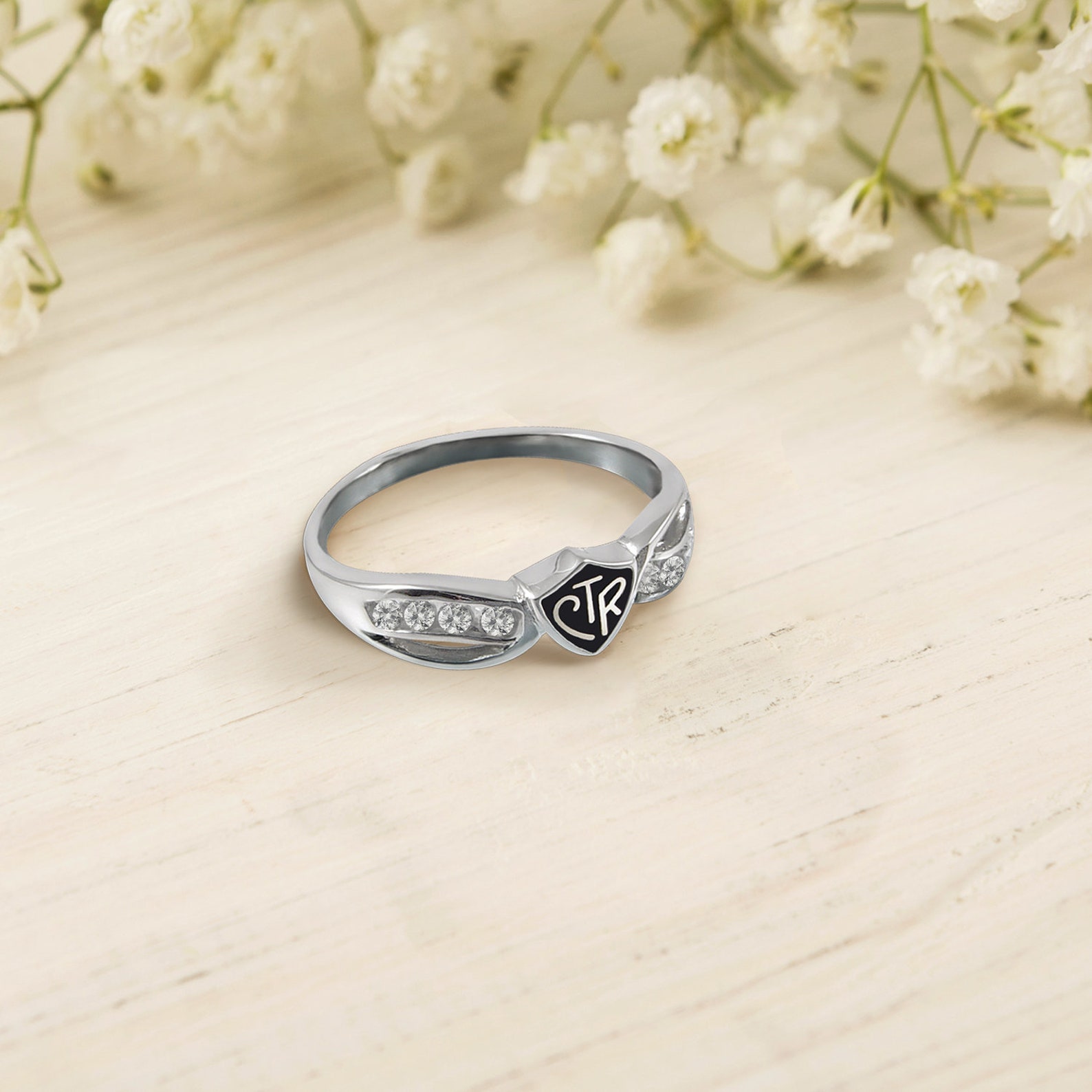 Bow CTR ring clear stones choose the right perfect for | Etsy