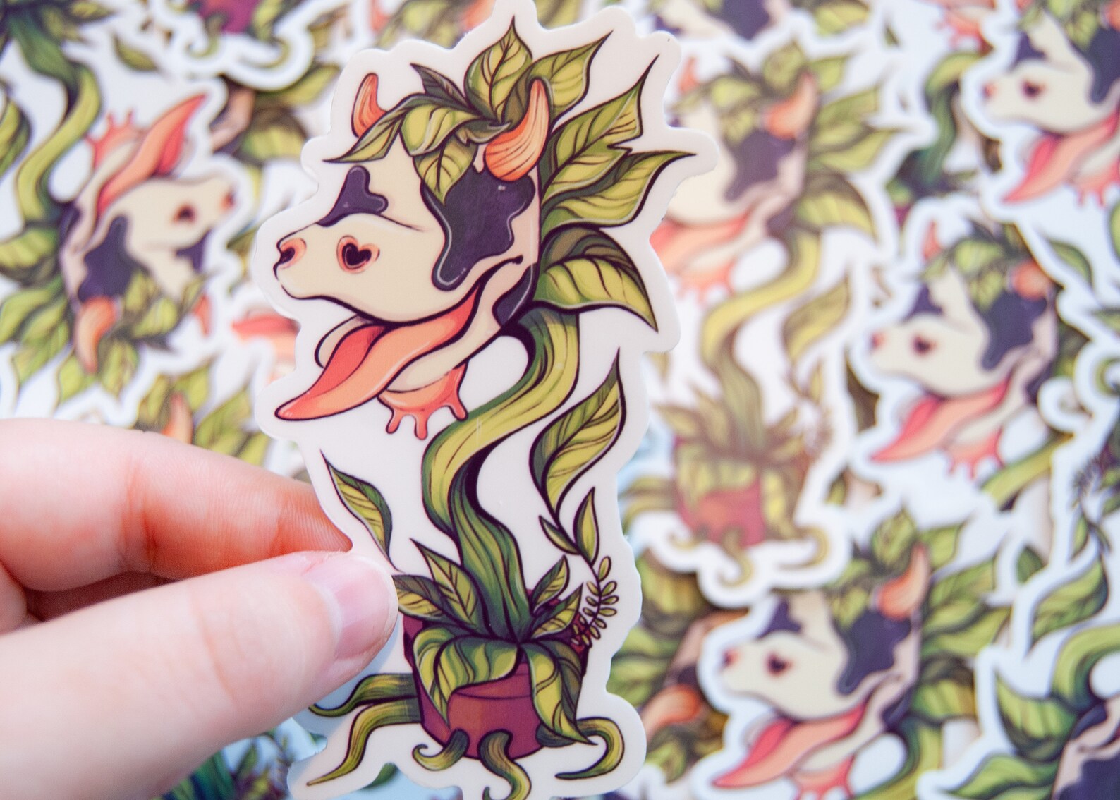 Sims Cow Plant Sticker - Etsy