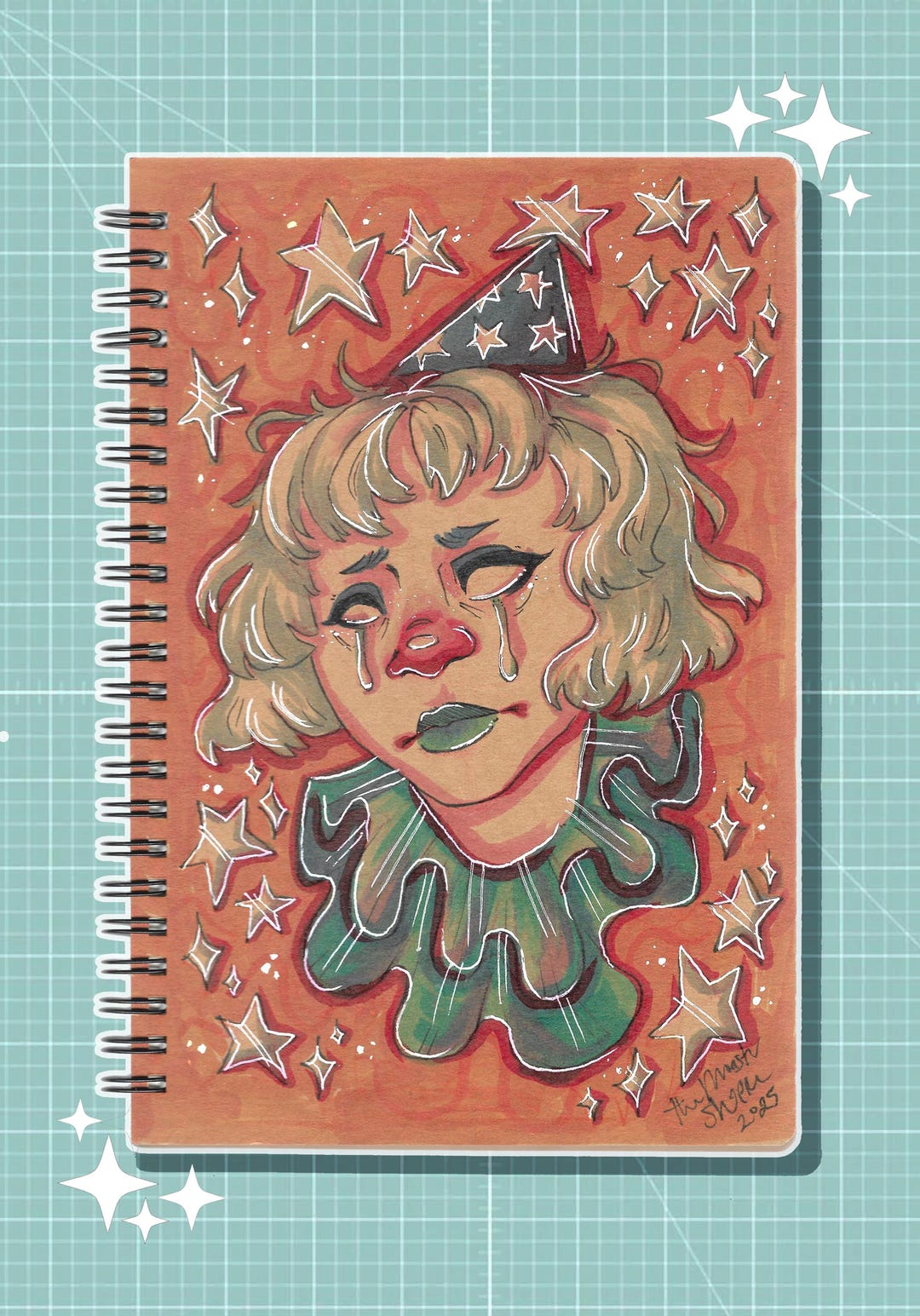 Sad Clown Notebook/sketchbook - Etsy