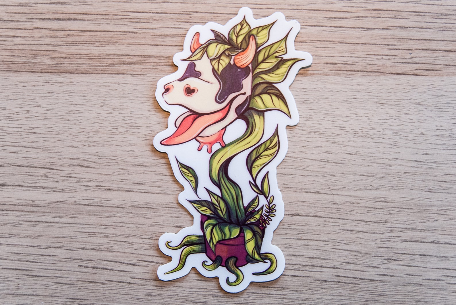 Sims Cow Plant Sticker - Etsy
