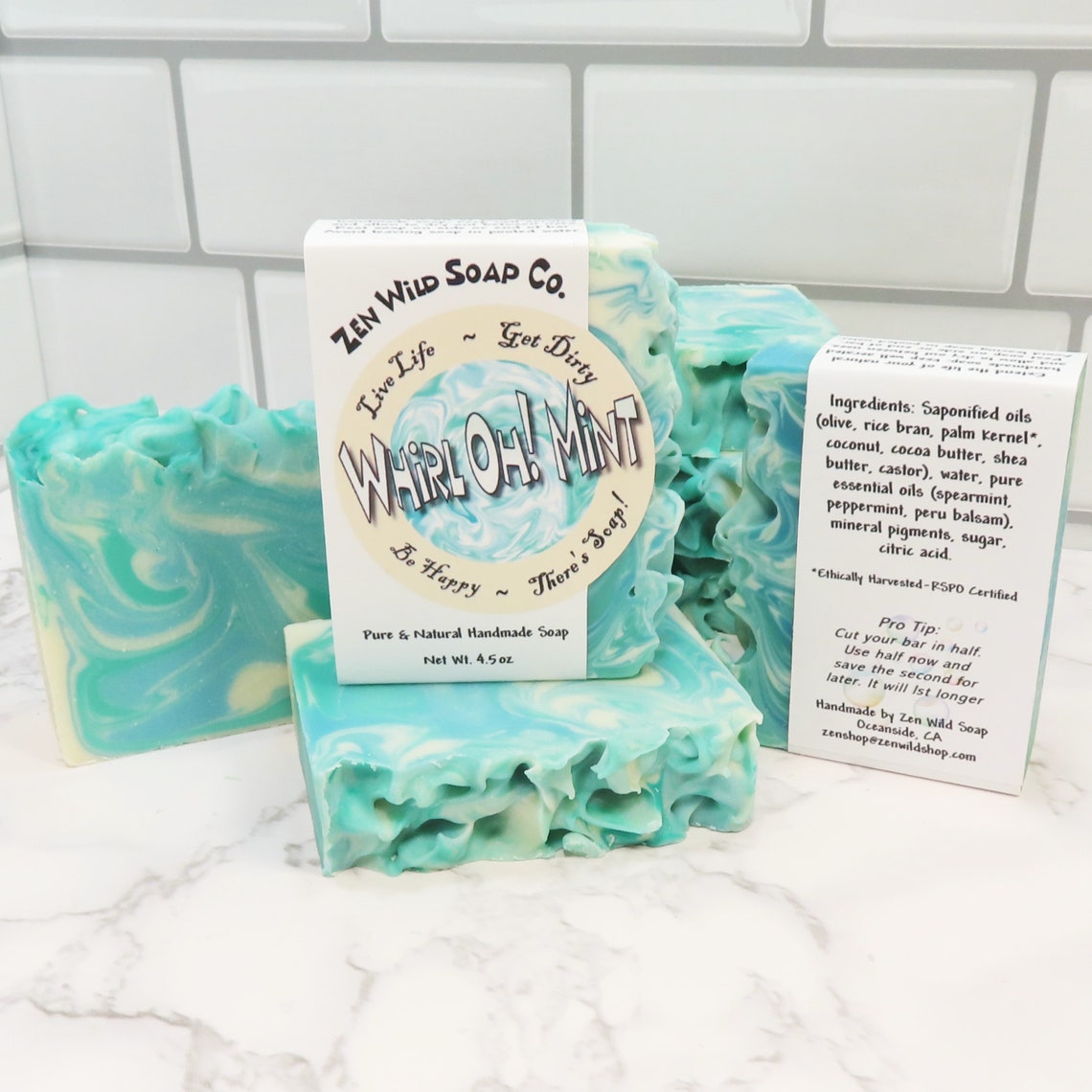 Whirl Oh! Mint Handmade Soap, Handcrafted With Premium Natural Plant ...