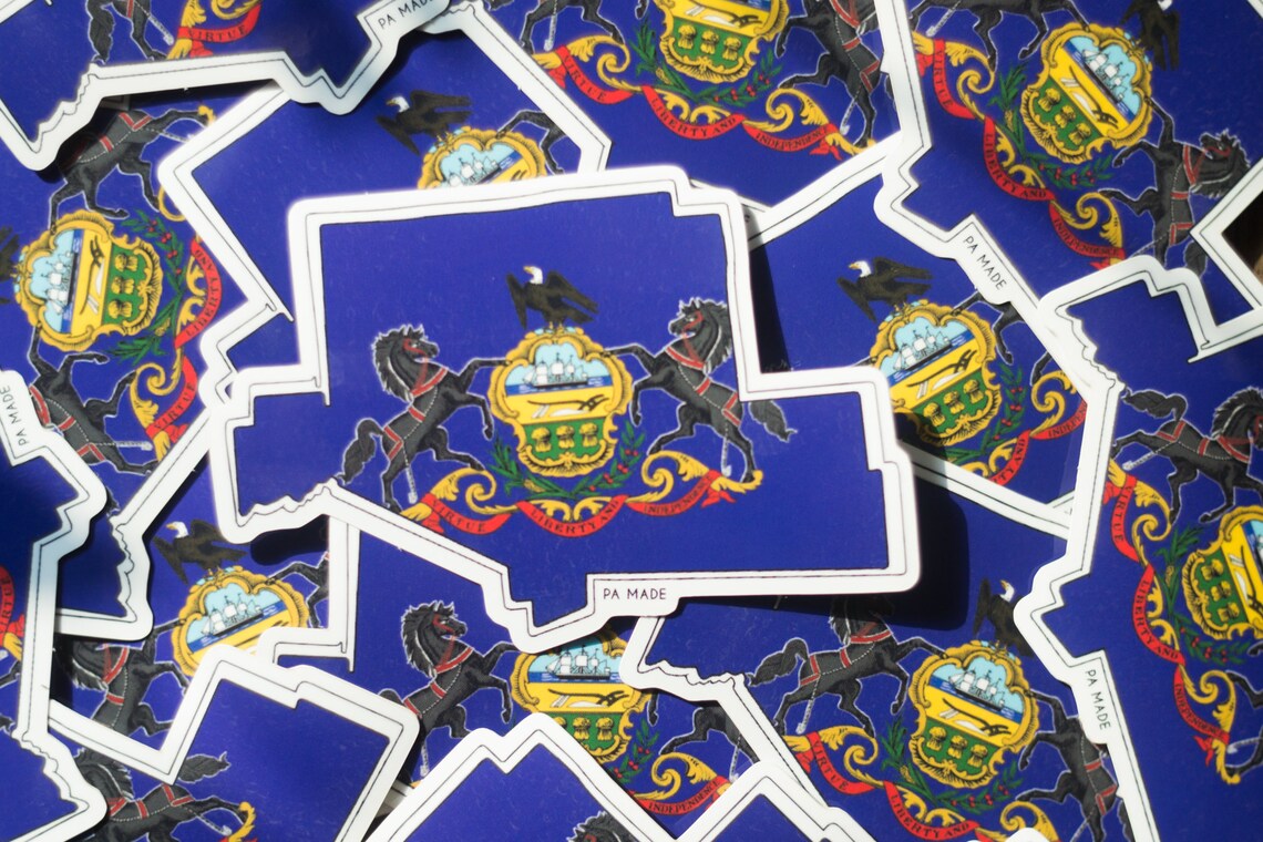 PA Flag Elk County Sticker - Etsy