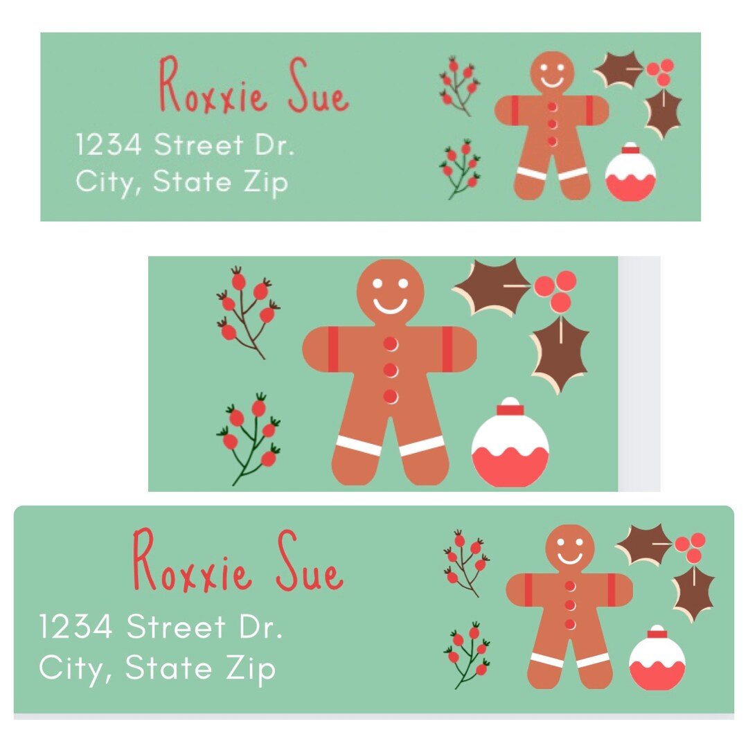 Gingerbread Return Label - Etsy