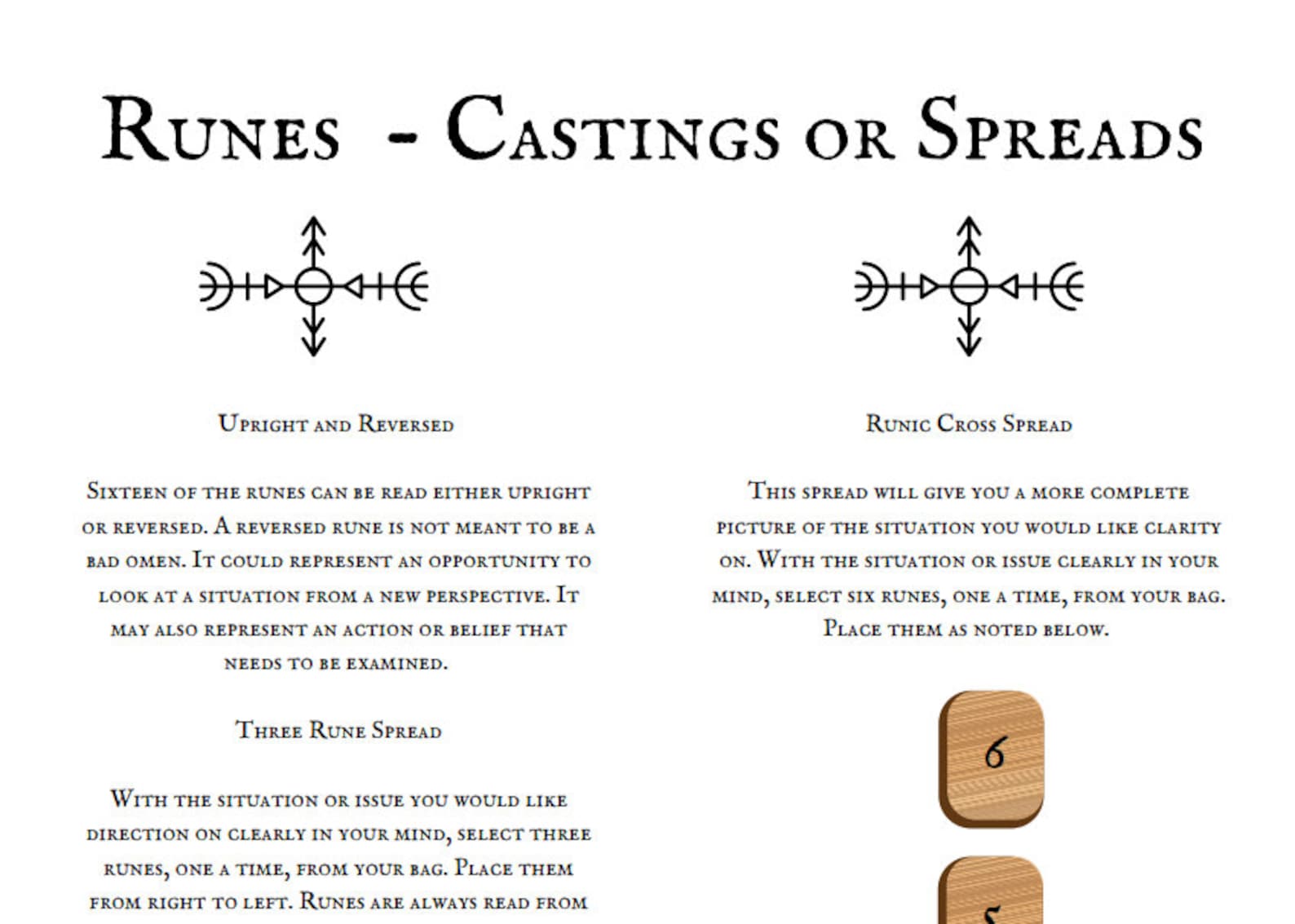 Runes, Meaning, Printable, PDF, Black and White and Full Colour ...