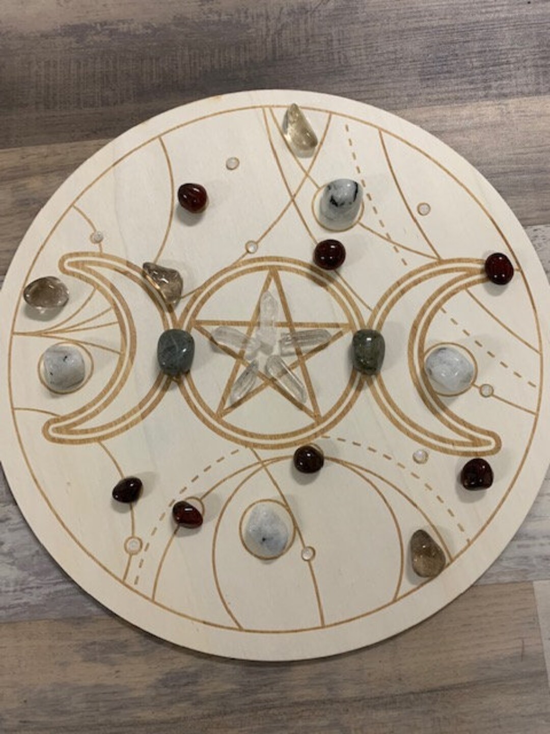 Triple Moon Grid, With or Without Crystals - Etsy