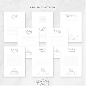 Baby Book Template Printable, Baby Memory Book Print, Baby Keepsake PDF ...