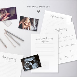 Baby Book Template Printable, Baby Memory Book Print, Baby Keepsake PDF ...