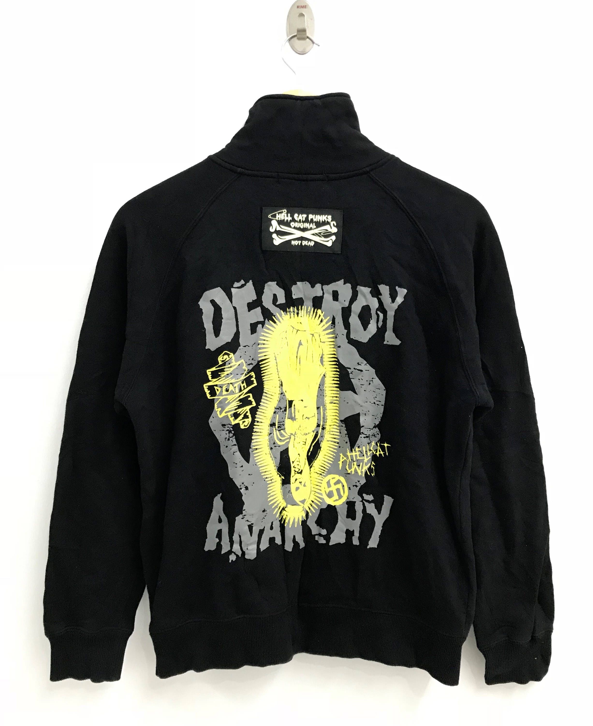 Vintage Hell Cat Punks Sweater Jacket...destroy Anarchy Seditionaries ...