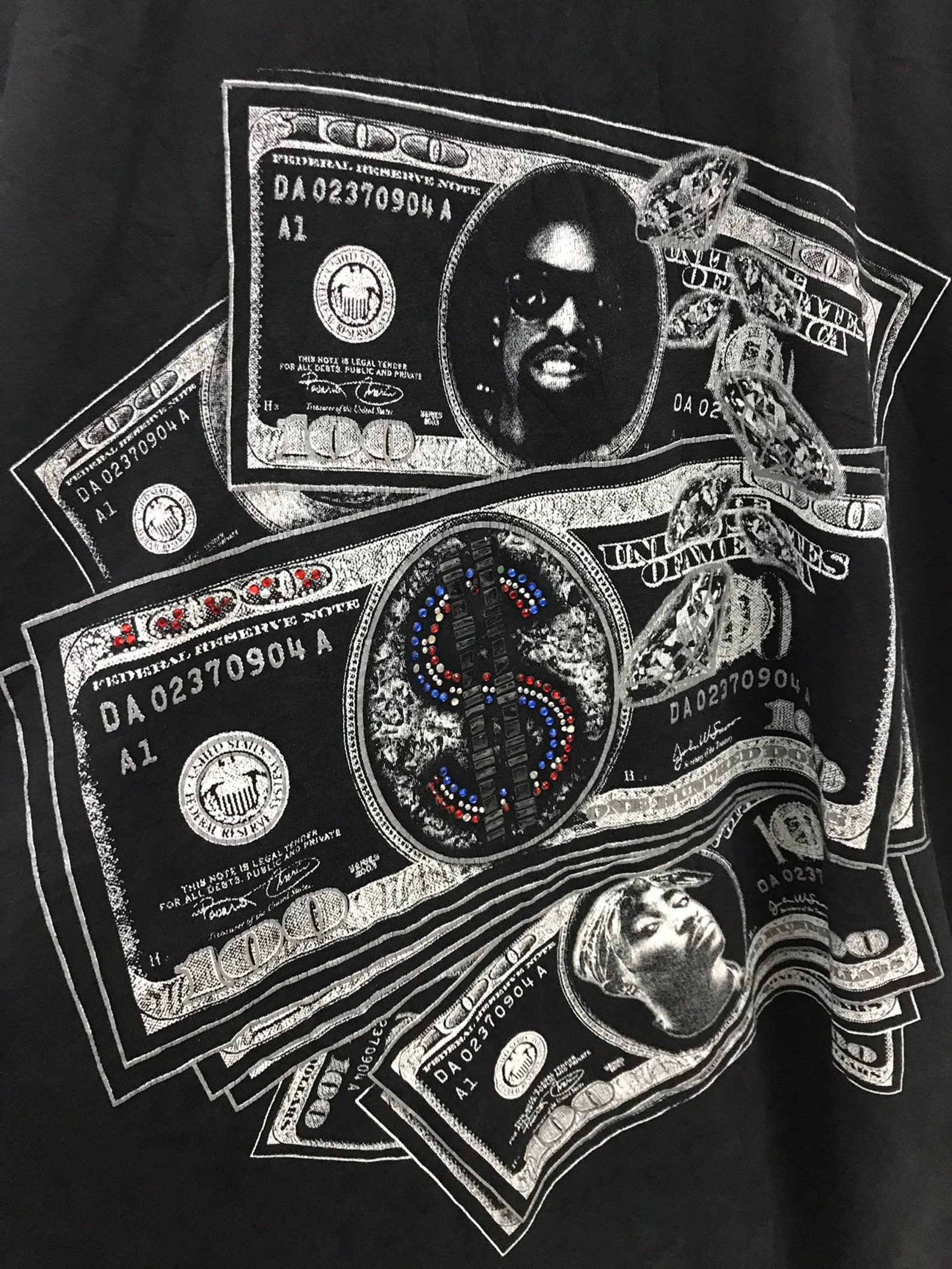 Vintage Big Size 90s Tupac Shakur Rapper Money Dollar - Etsy