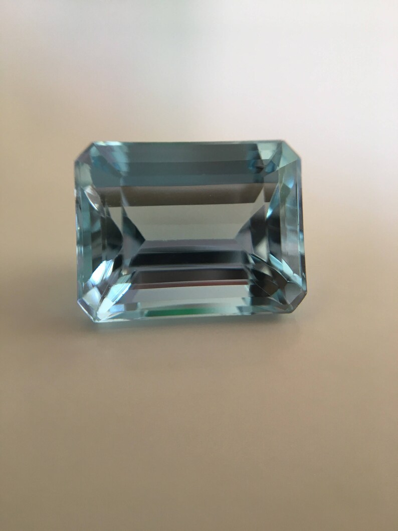 3.95 Ct Emerald Cut Aquamarine, Rectangular Aquamarine, Natural ...