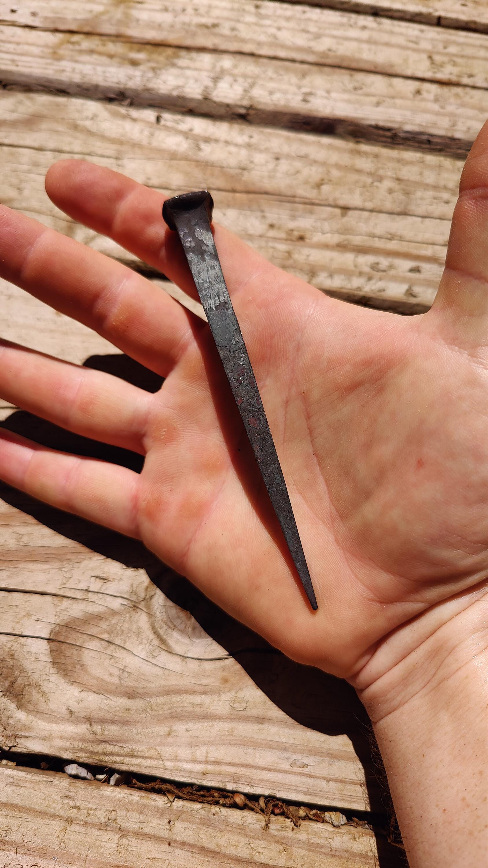 Hand Forged Spike Nails, Heavy Iron Nails, Blacksmith Wrought Spikes - Etsy