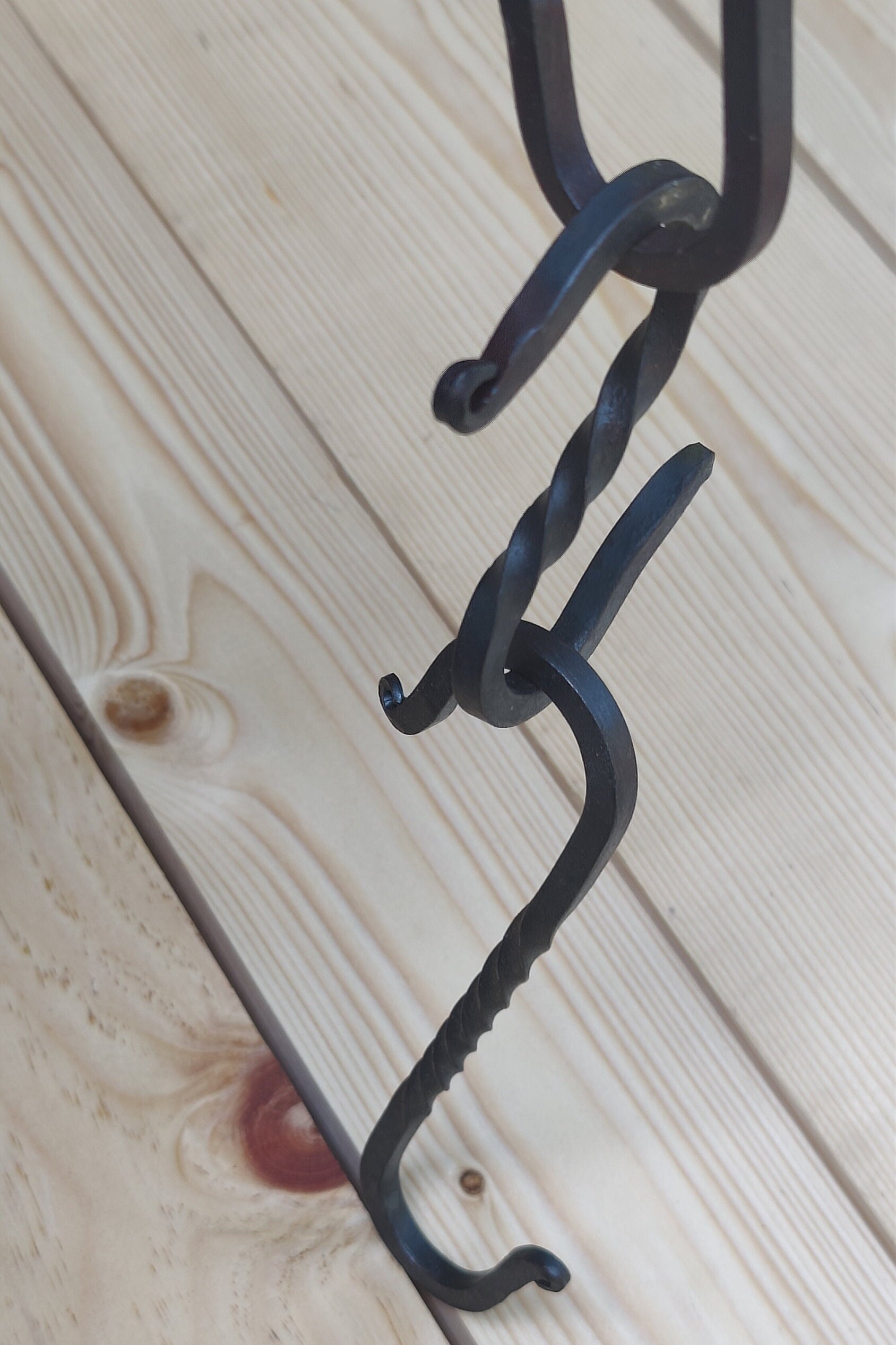 Hand Forged Steel Pot Hooks, Wrought Iron Hooks, Square Twist - Etsy