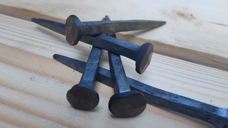 Hand Forged Blacksmith Nails: Clout Head Clinch Nails (pack of 5) - Etsy