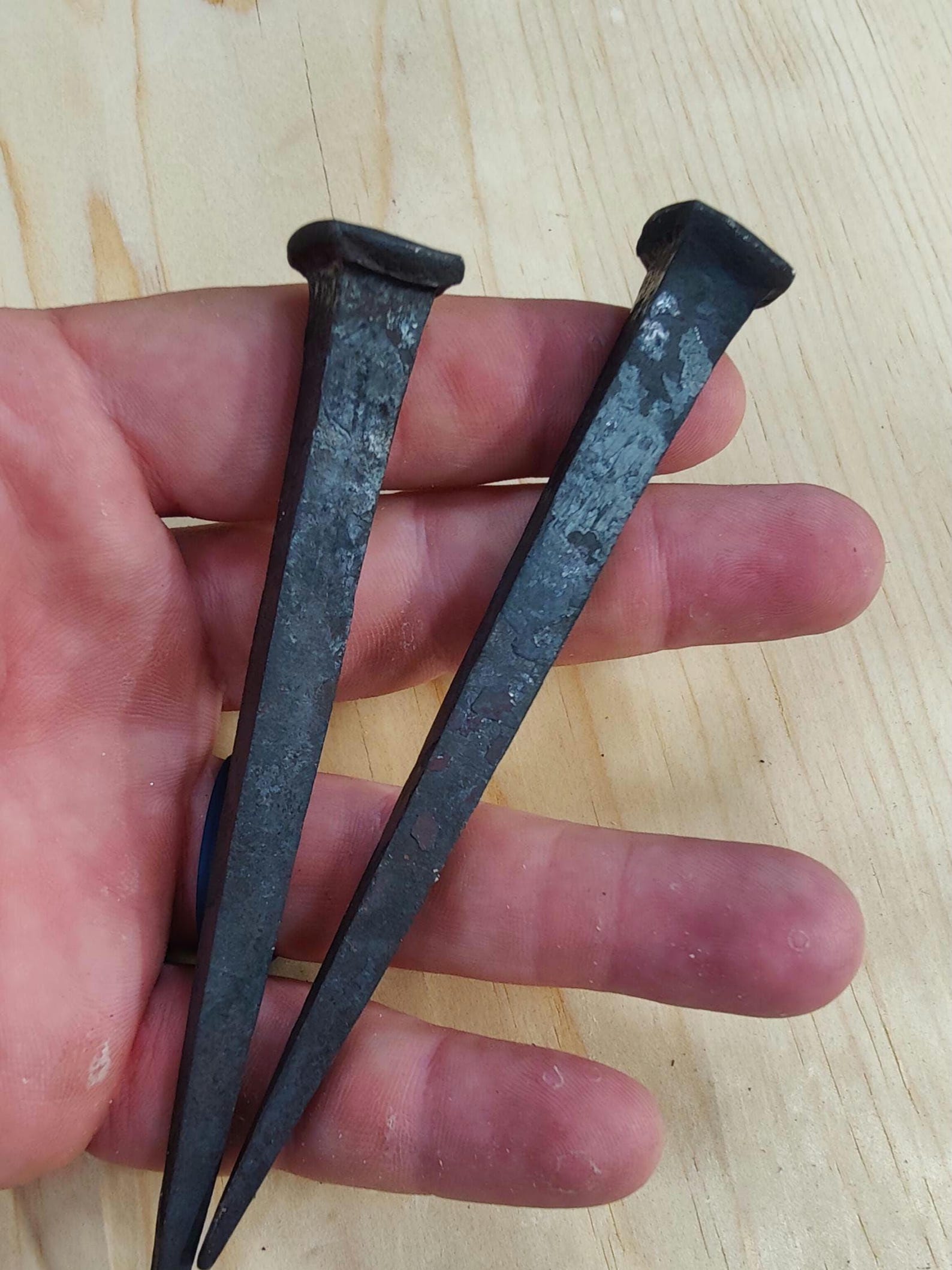 Hand Forged Spike Nails, Heavy Iron Nails, Blacksmith Wrought Spikes - Etsy