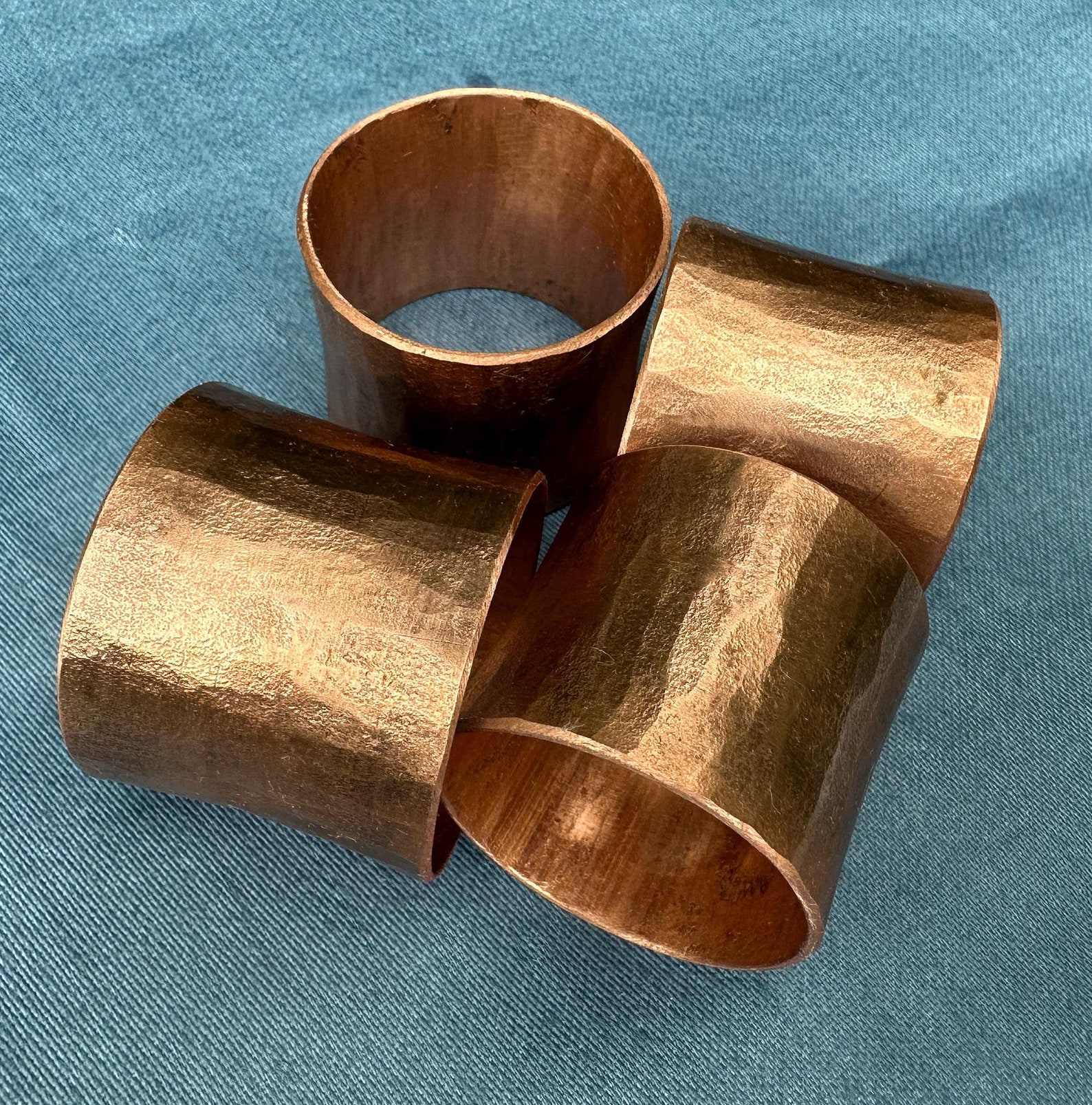 Hand Hammered Copper Napkin Ring - Etsy