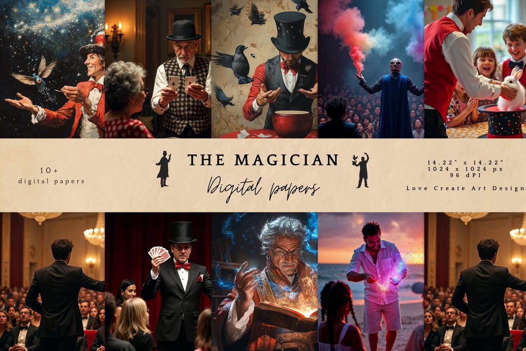 Magician Clipart: 10+ Enchanted Character Images (digital Download) - Etsy