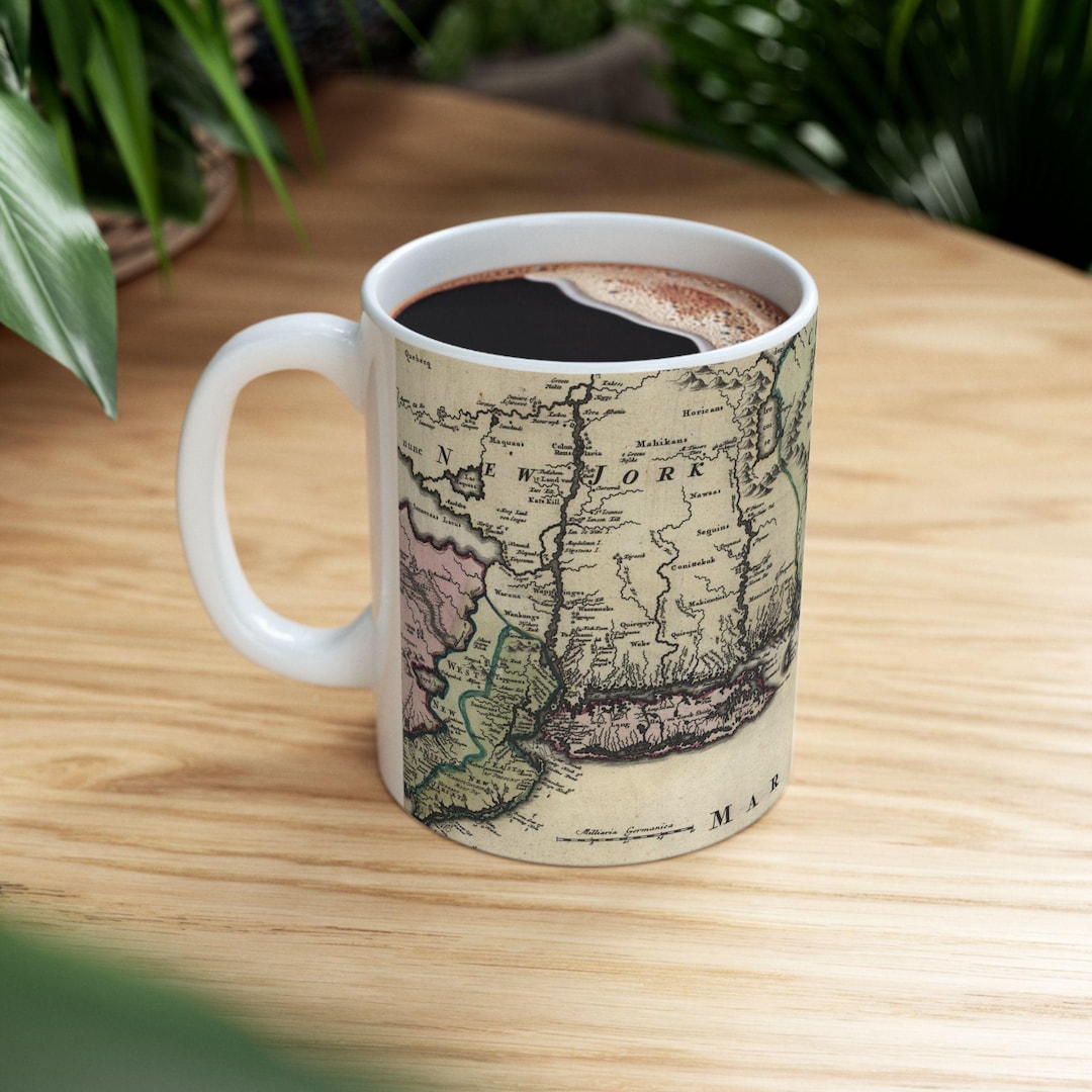 Vintage Nova Anglia World Map Mug | Antique Map Ceramic Coffee Cup - Etsy