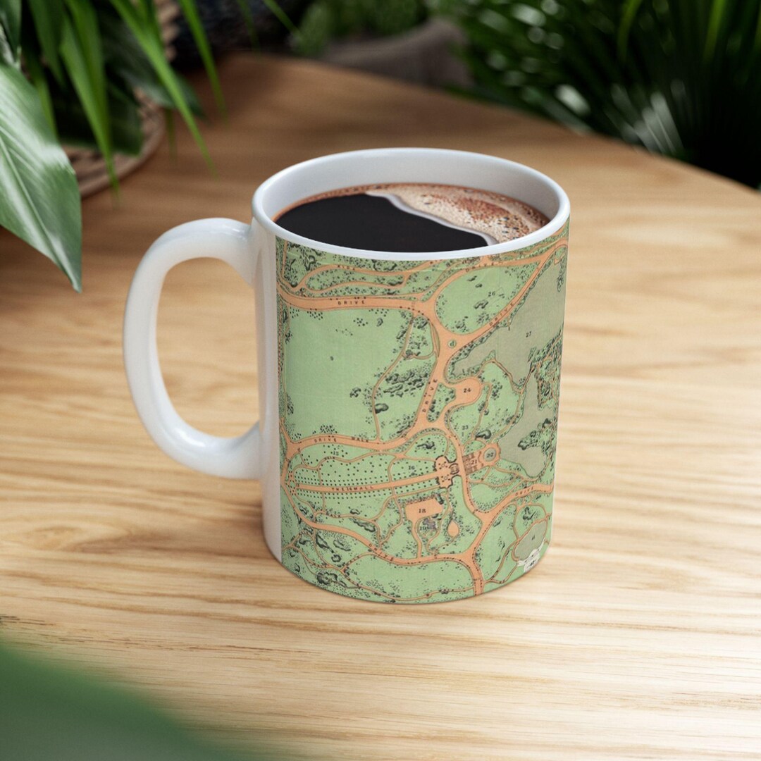 Vintage Central Park Map Mug | 1870 NYC Ceramic Coffee Cup - Etsy