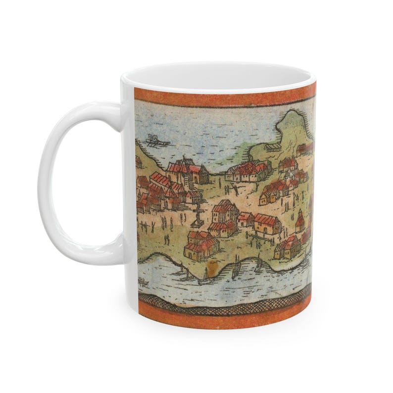 Macao Map Border Ceramic Mug | City Map Outline Mug, Macau Map Coffee ...