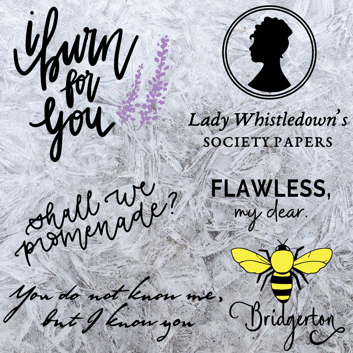 Bridgerton SVG Bundle: Clipart Cut Files (digital Download) - Etsy