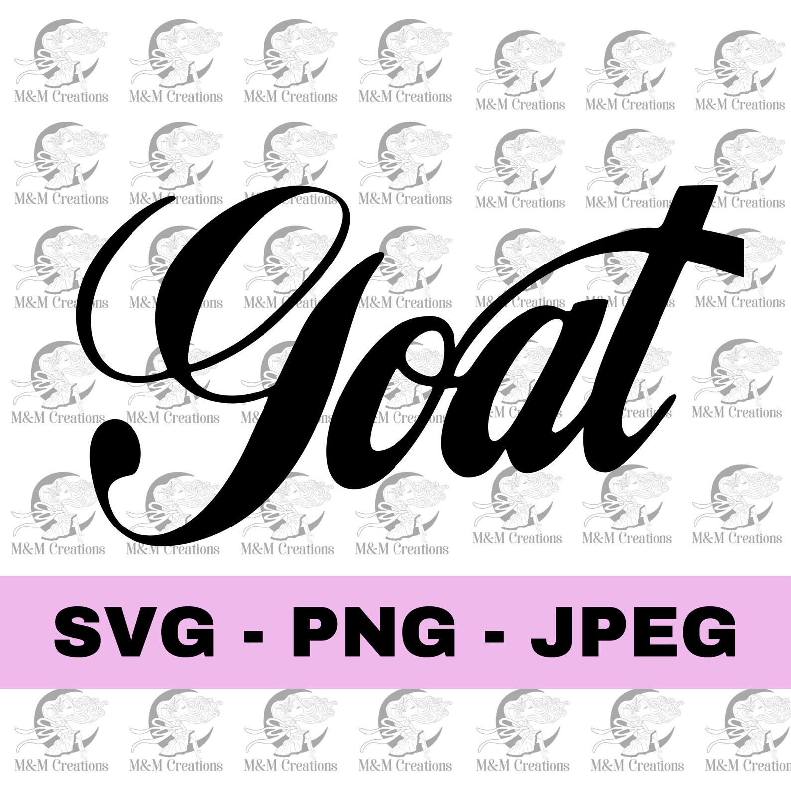 GOAT Cursive Digital Download | SVG - PNG- Jpeg Digital Download File ...