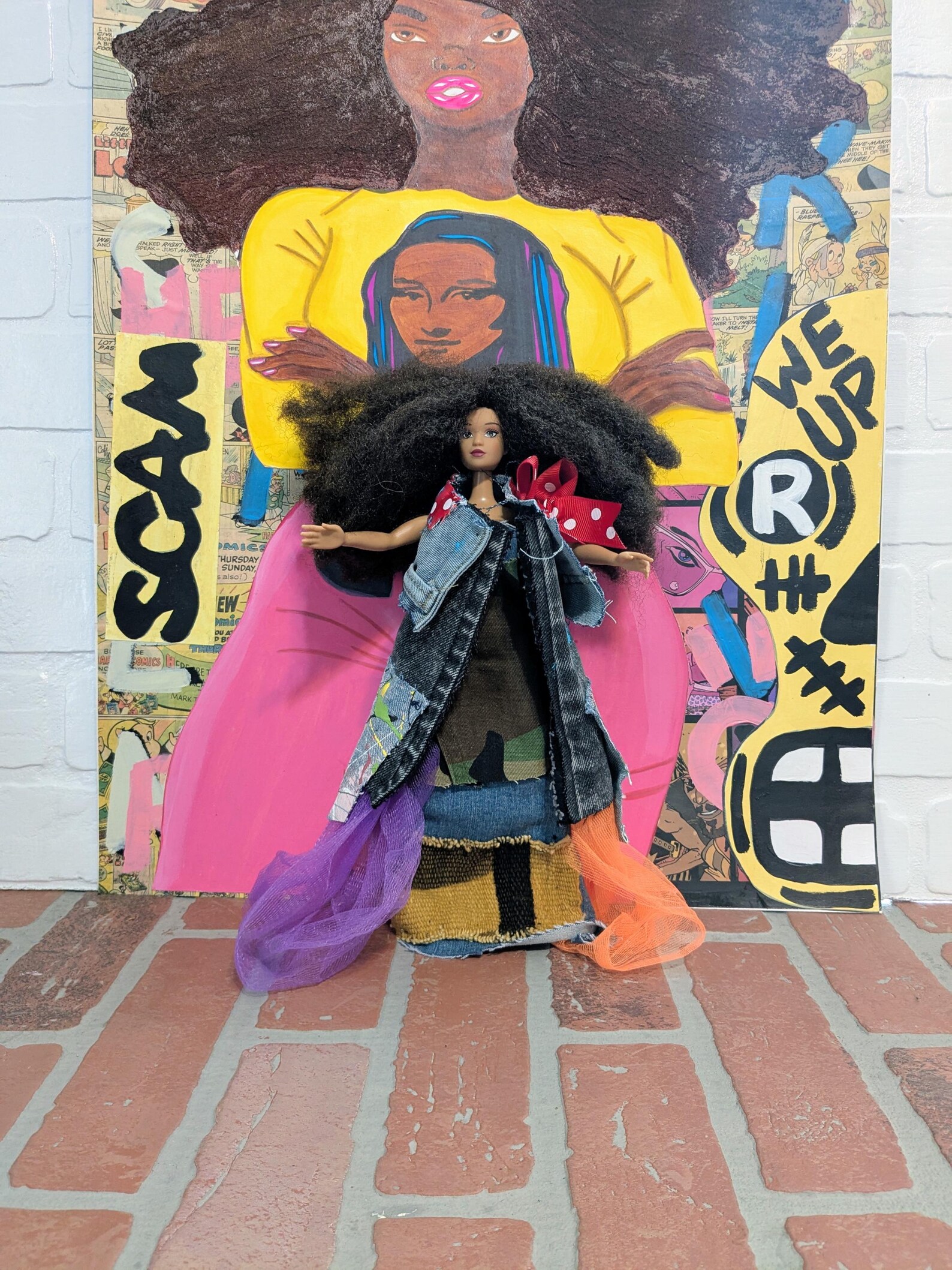 Hand-painted Barbie Doll, Upcycled Designer Fashion - Etsy