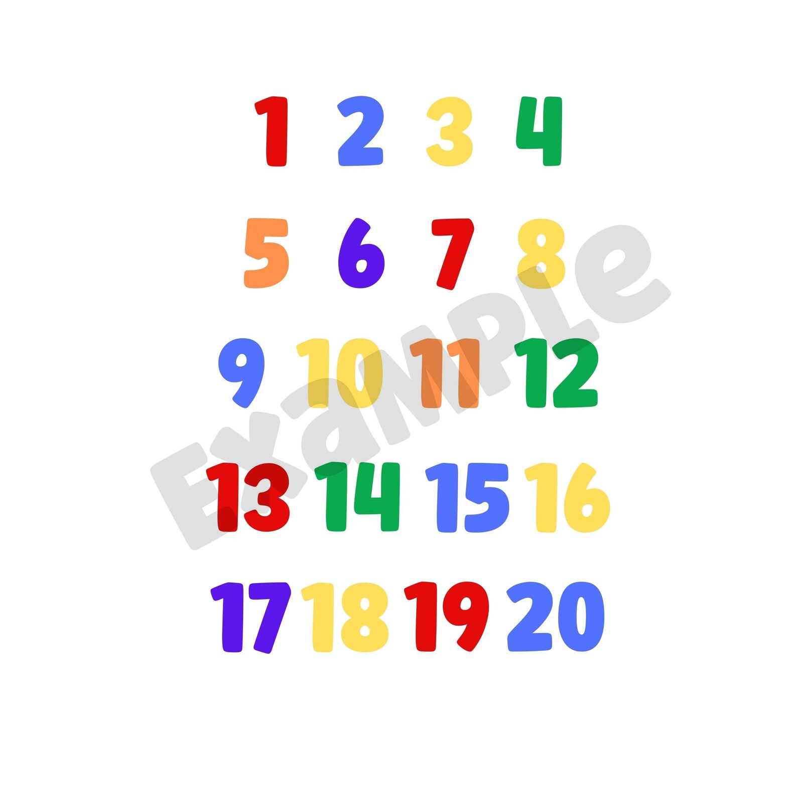 Colourful Printable Playroom Wall Art Alphabet Numbers Colours Shapes ...