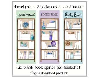 Book Spines Reading Tracker - Etsy