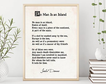 No Man is an Island | Etsy