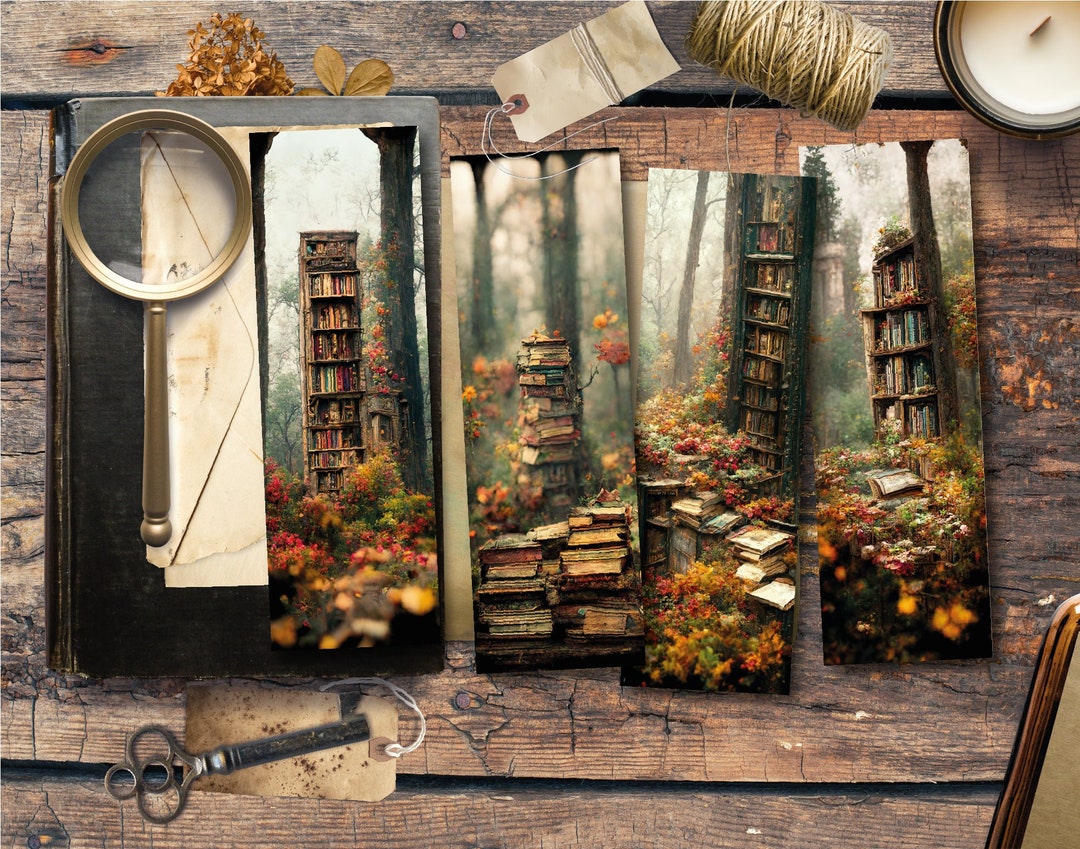 Printable Forest Library Bookmarks, Digital Download, Autumn Fall ...