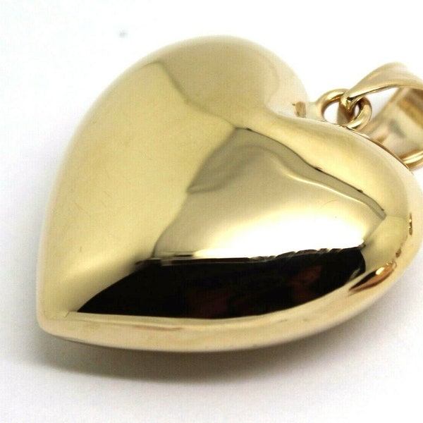 Large 9ct Gold Heart Necklace - Etsy