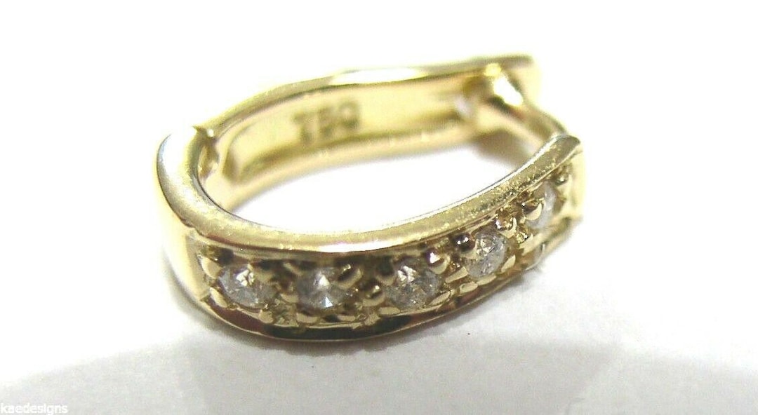 Genuine 18ct New White or Yellow Gold Diamond 10mm Enhancer Bail Clasp ...