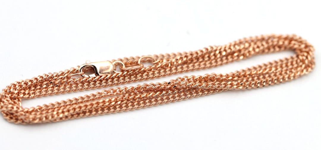 Genuine 9ct 9k Rose Gold Kerb Curb Chain Necklace 60cm 5.4gms - Etsy