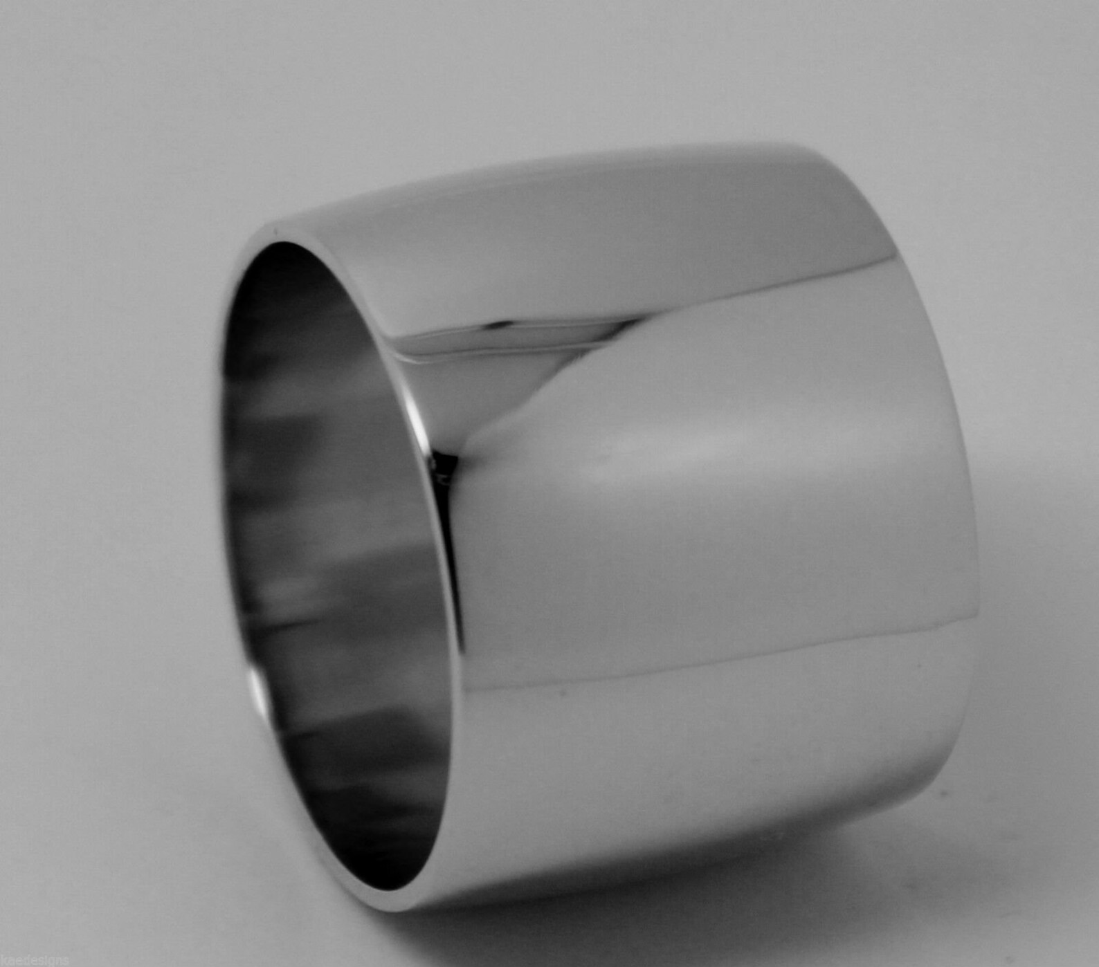 16mm Genuine Solid 9ct Rose or Yellow or White Gold 375 Wide Band Ring ...