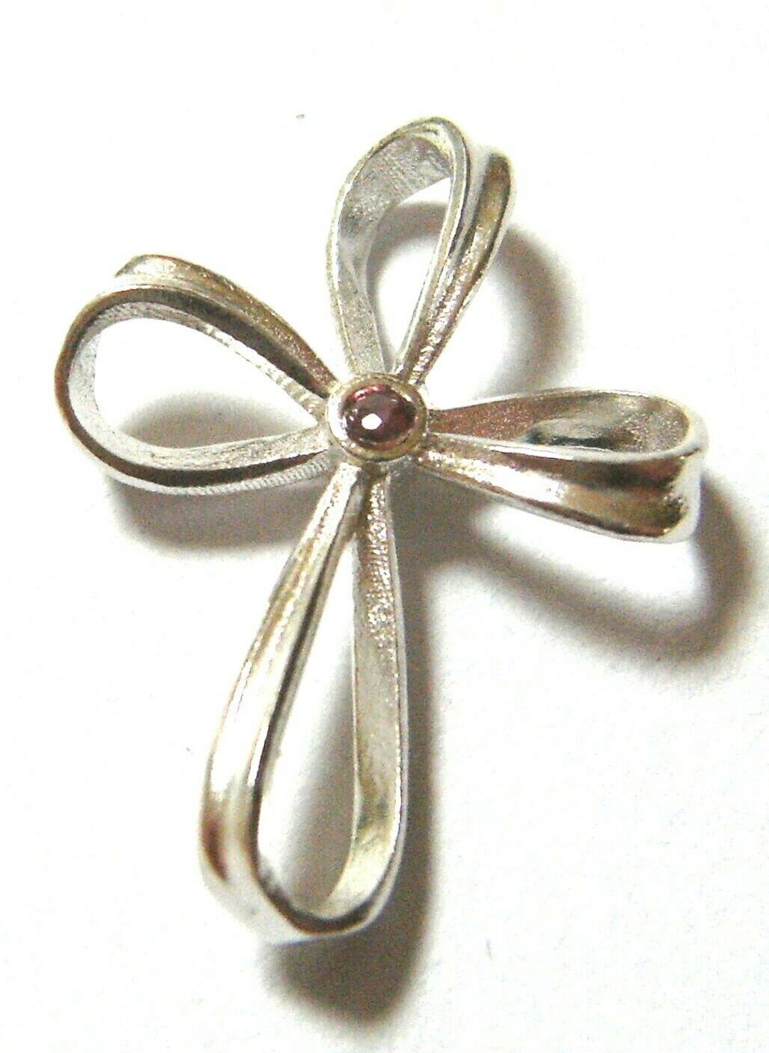 Kaedesigns, New Genuine Sterling Silver Cross Pink Sapphire Set Cross ...