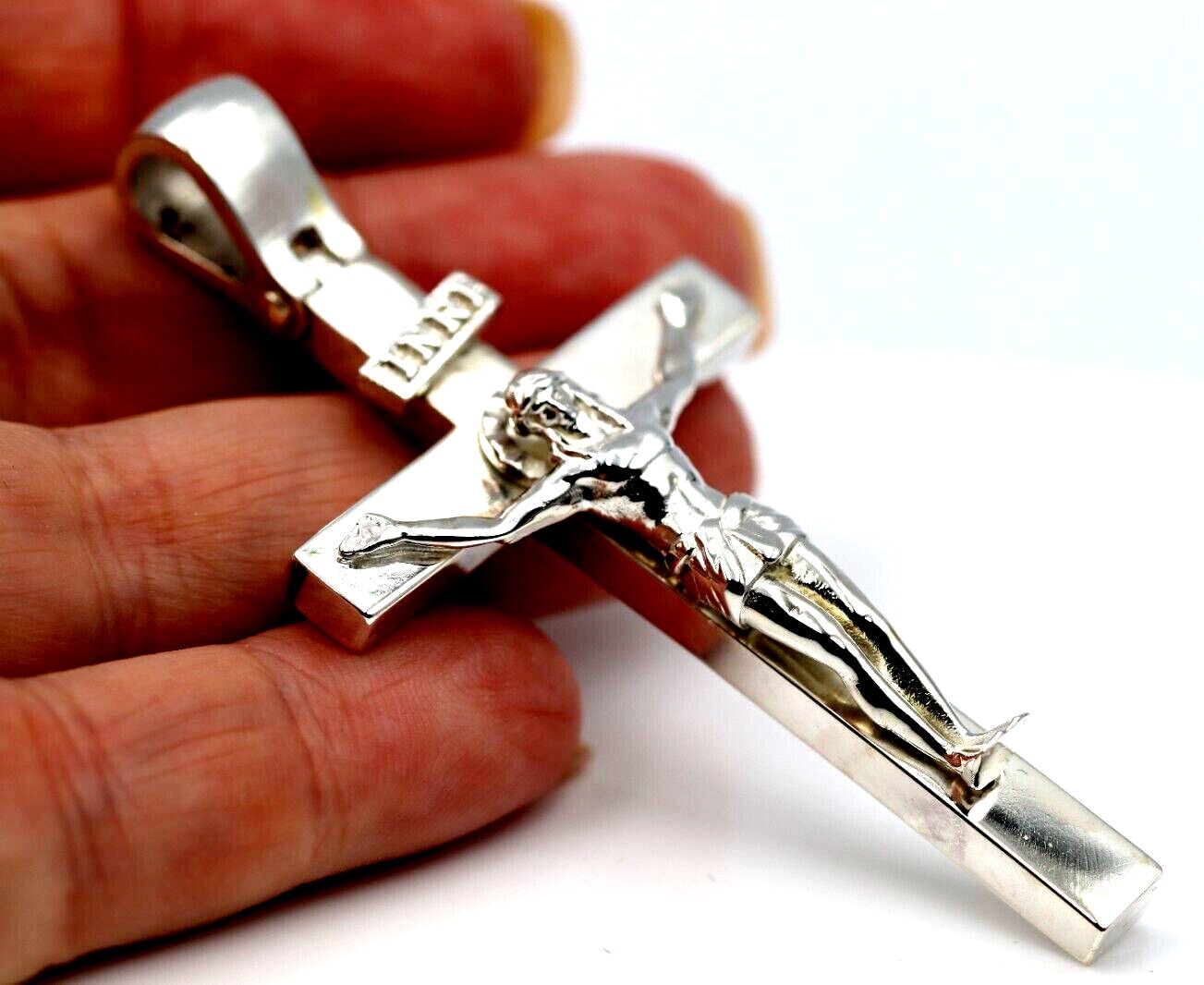 Genuine Very Large Heavy Solid Sterling Silver 925 Crucifix Cross ...