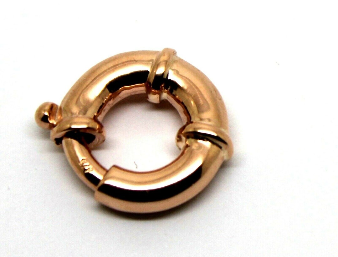 Heavy 18mm 9ct 375 Large Rose Gold Bolt Ring Clasp *free Express Post ...