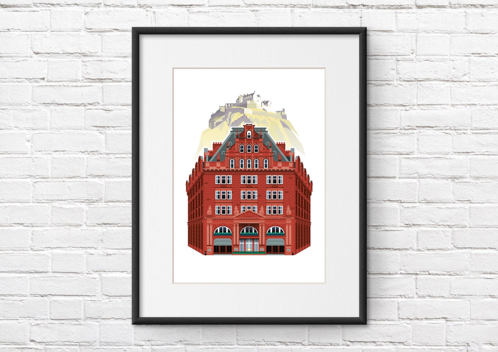 Edinburgh Caledonian Hotel Art Print Stylish Modern Wall Art - Etsy